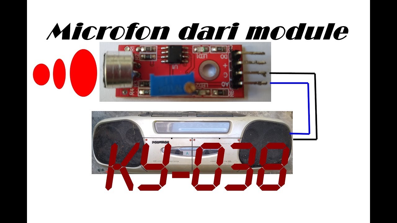 Sound Audio sensor module KY-037 to audio amplifier - YouTube