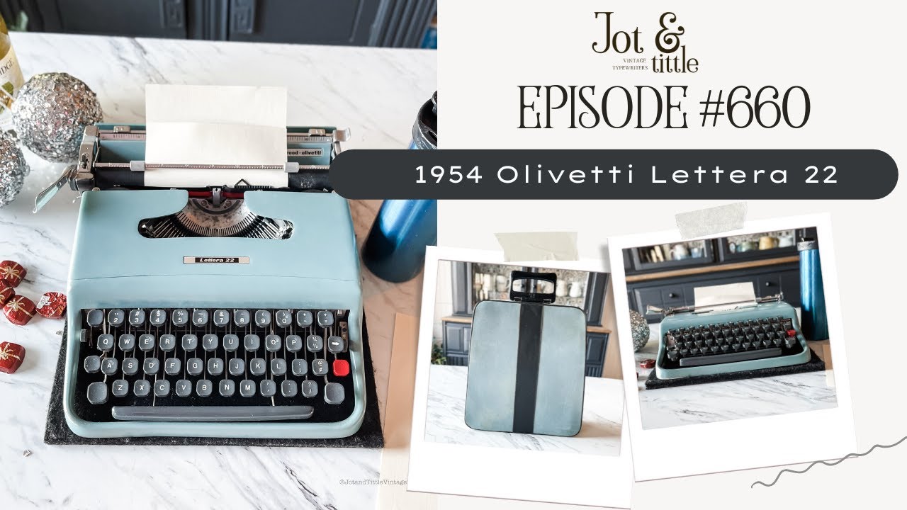 Episode #660: 1954 Underwood-Olivetti Lettera 22 [typewriter tutorial ...
