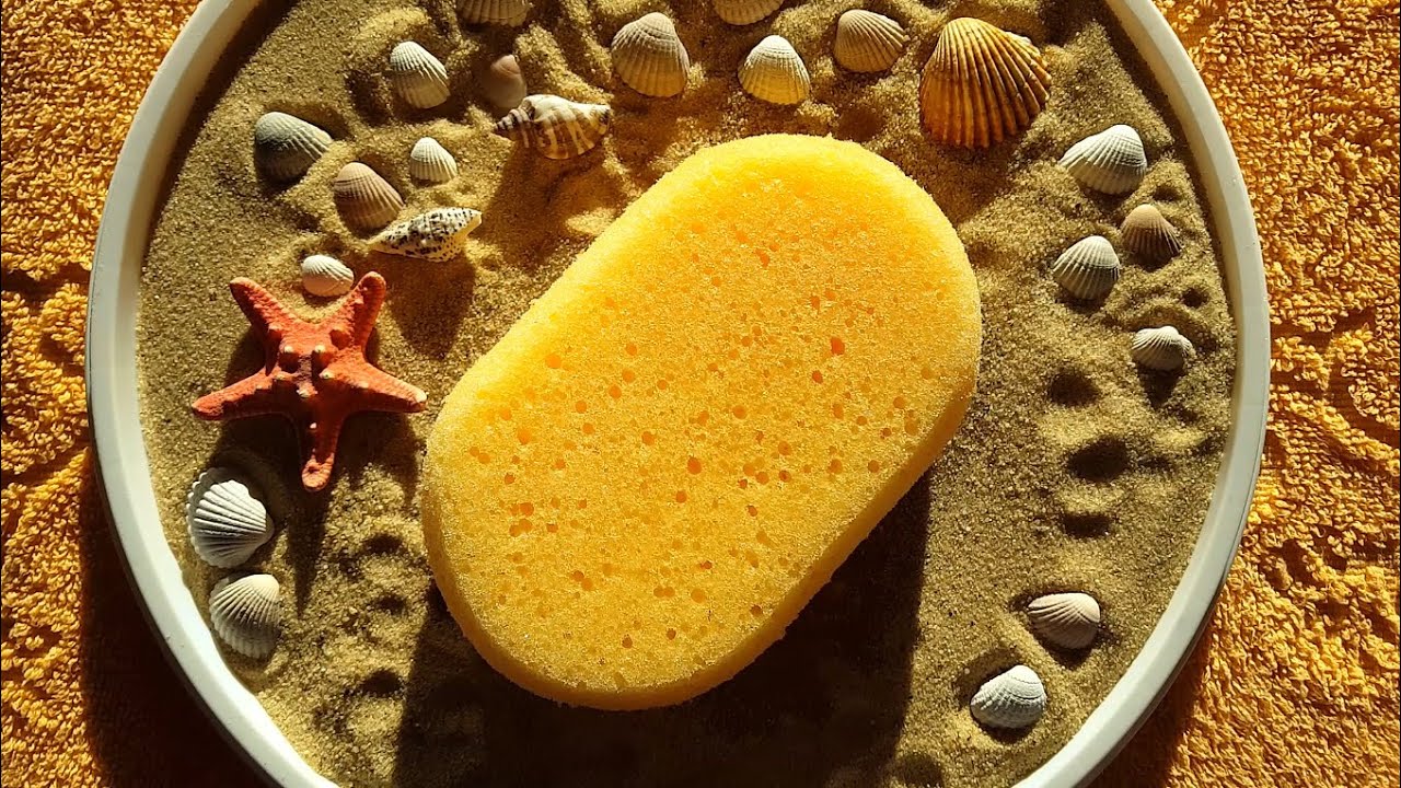 Wet sponge on sand with sea sounds - slicing, ripping + DRY scratching ...