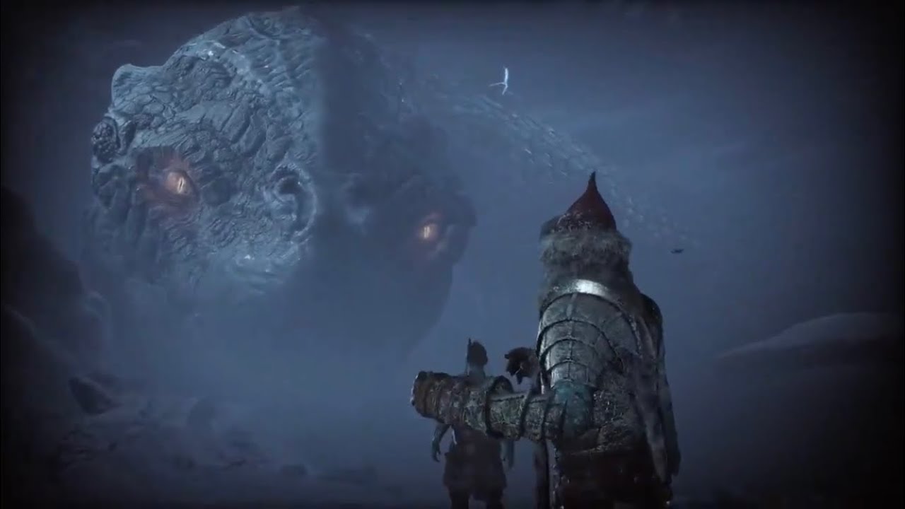 God of War Ragnarok Gameplay Atreus Talks To World Serpent Jormungandr ...