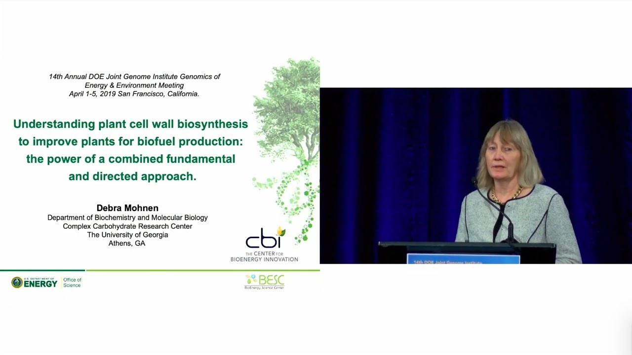 Debra Mohnen at the 14th Annual JGI Genomics of Energy & Environment ...