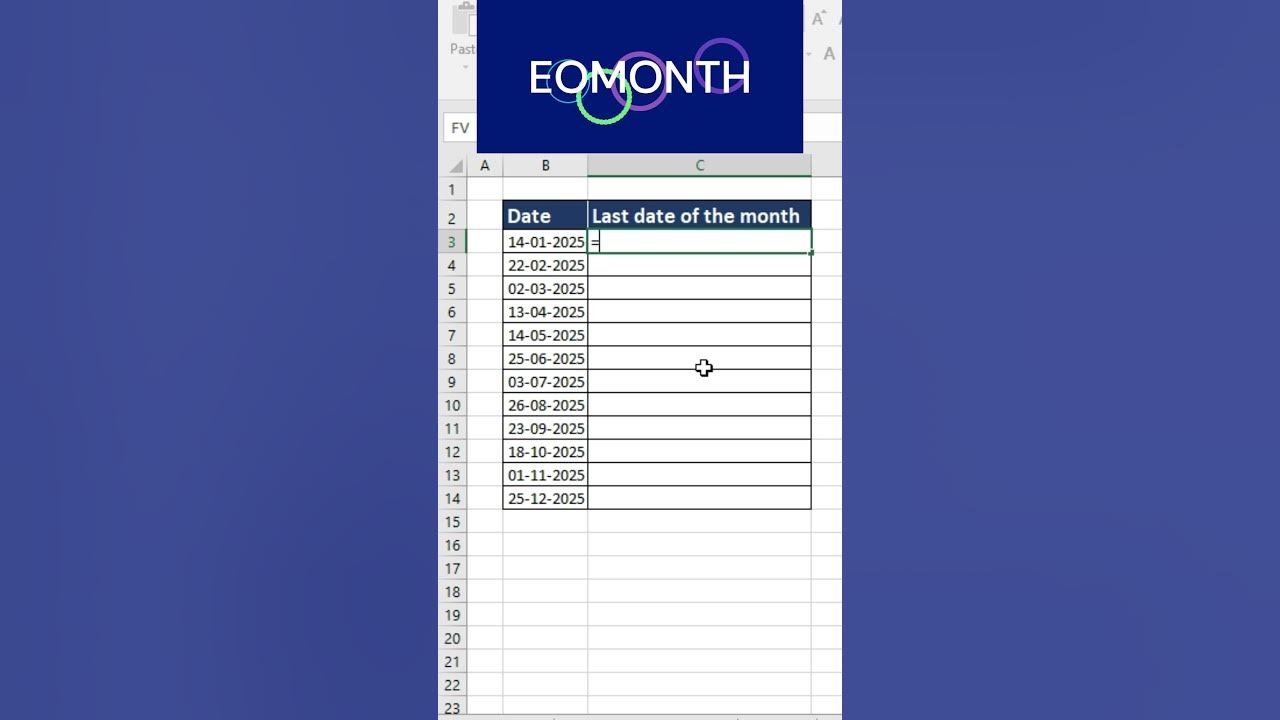 Excel Tamil | How to find Last Date of the Month | Excel Shorts - YouTube