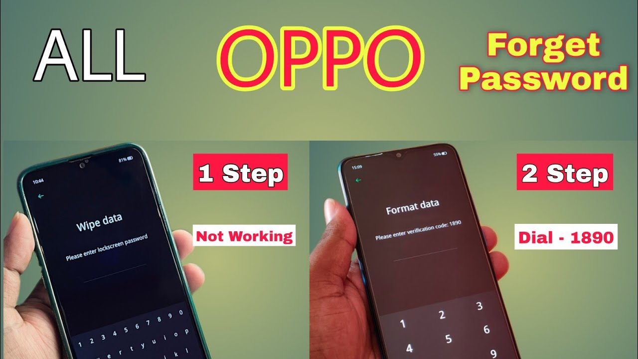 All Oppo Reset Password How to fix forgot lockscreen Password Any Oppo ...