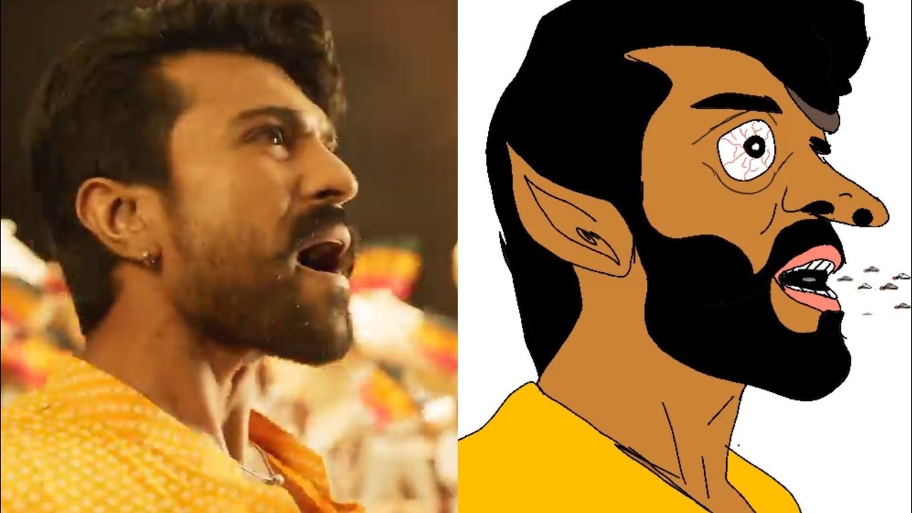 SHOLAY SONG MEME DRAWING 🤣 (RRR) NTR, RAM CHARAN 😂 MEME DRAWING 💥 NEW ...