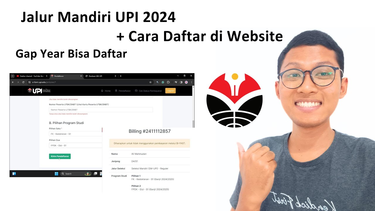 SM UPI & PI UPI 2024 + Cara Daftarnya - YouTube