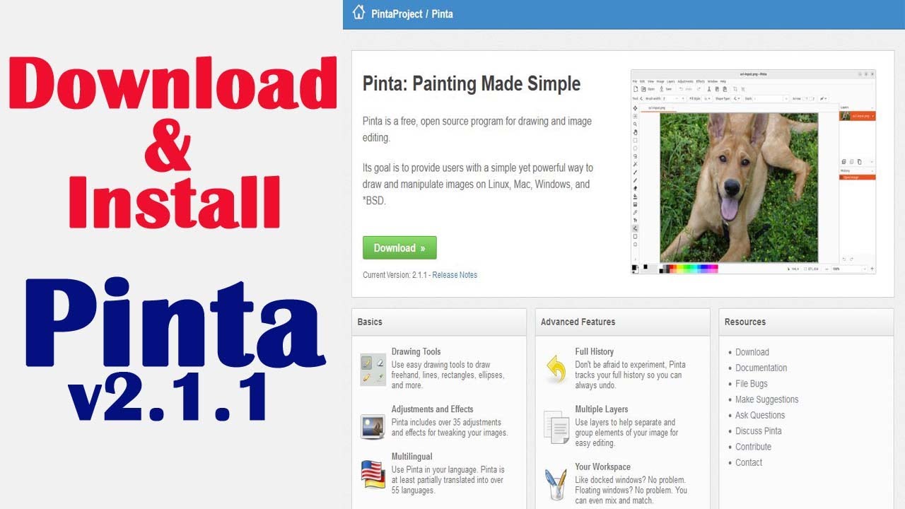 How to Download and Install Pinta. - YouTube