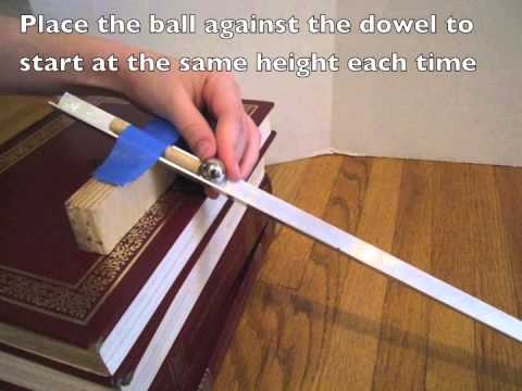 Experiment: Position and Time for Rolling Ball - YouTube
