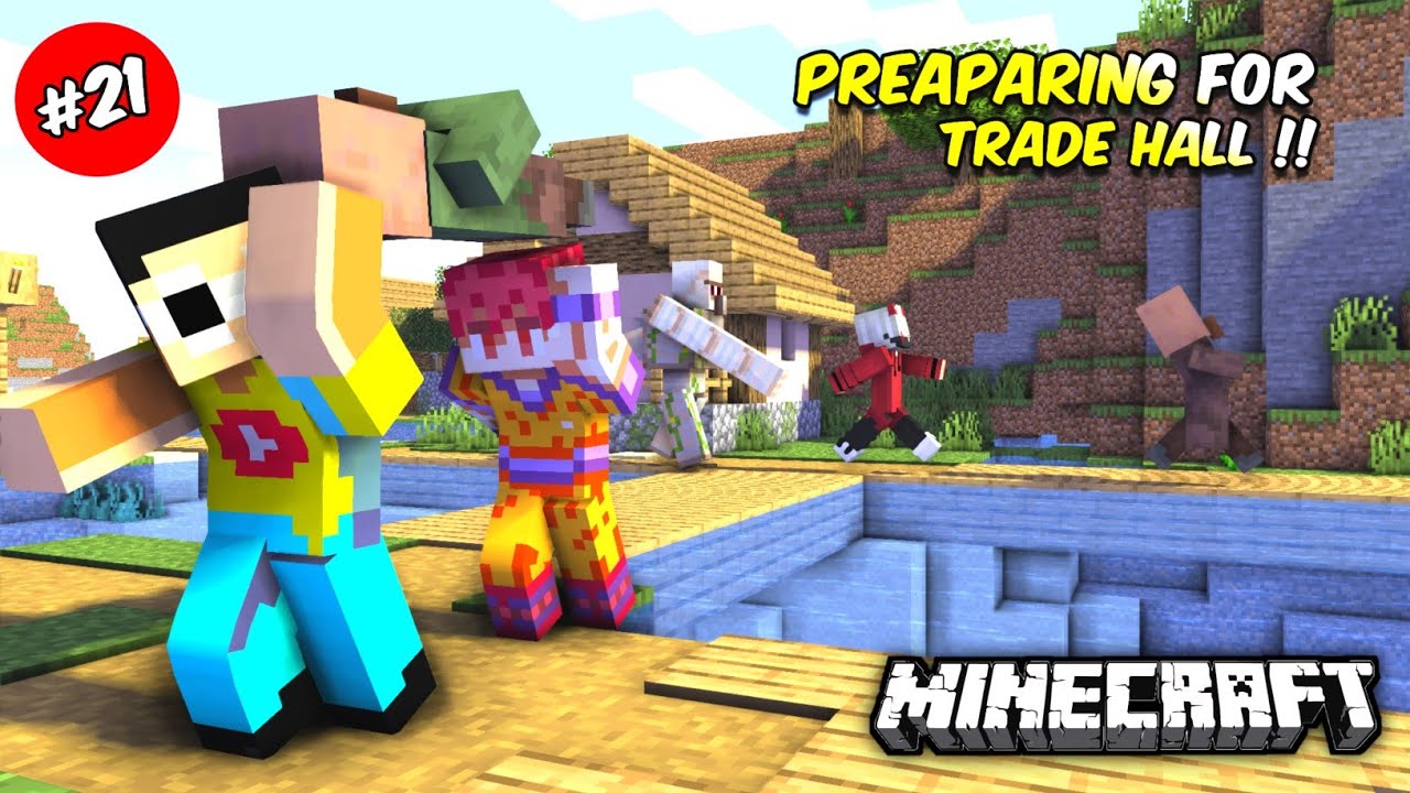 Preparing For Under Water Villager Trading Hall || Minecraft Survival ...