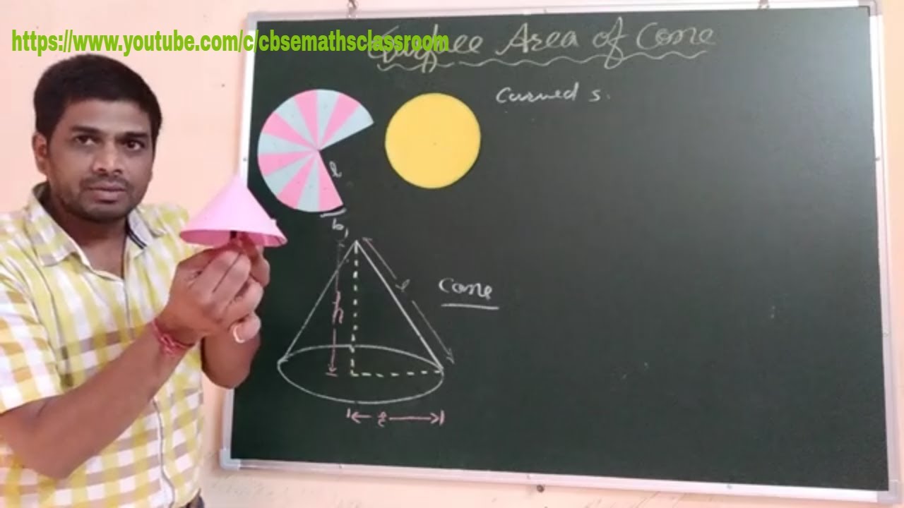 Class 9th, Surface Areas and Volumes, Surface area of a cone. - YouTube