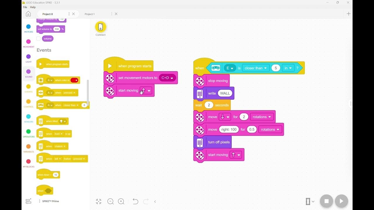 Using the Lego SPIKE Distance Sensor - YouTube