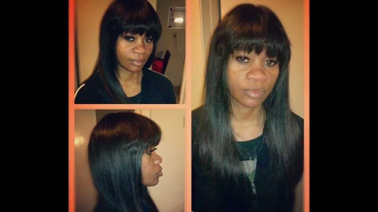 Custom Closure Pieces (Bangs Sew-In) - YouTube