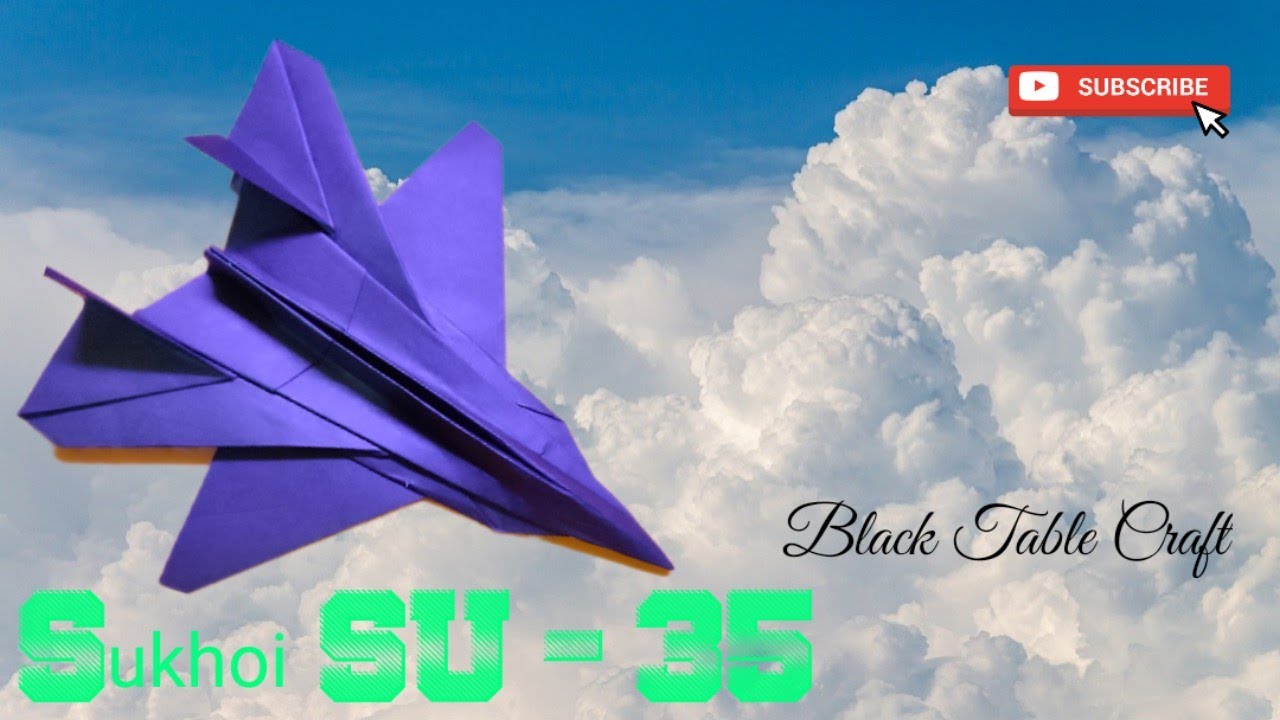 Origami Sukhoi SU 35 - Origami Pesawat Mudah serta Rahasia membuatnya ...