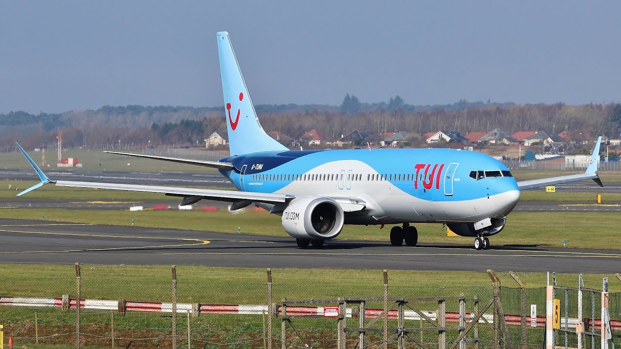 [4K] TUI UK Boeing 737 MAX 8 Takeoff at Prestwick Airport | March 2022 ...