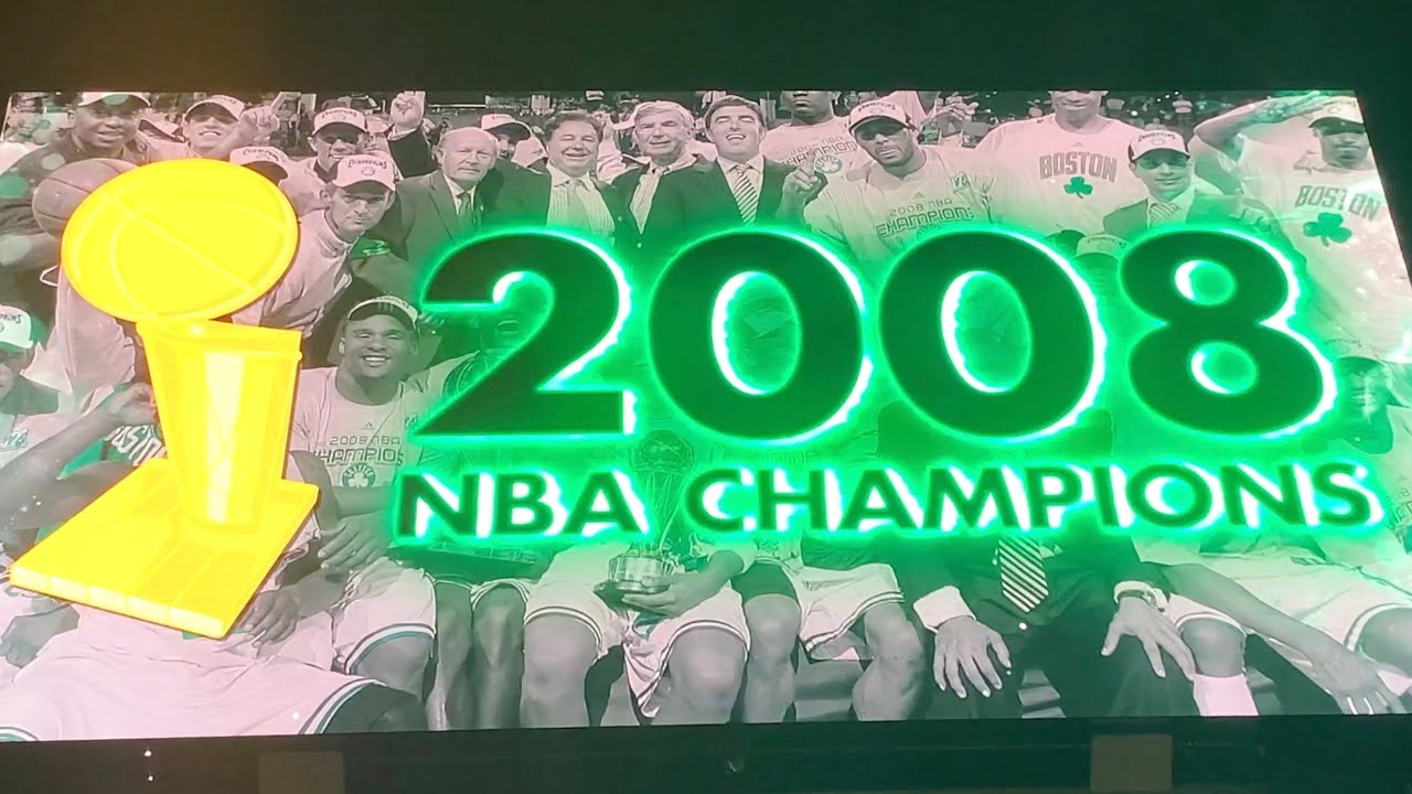 Eddie Palladino introduces Retired Number Attendees & 2008 NBA Champion ...