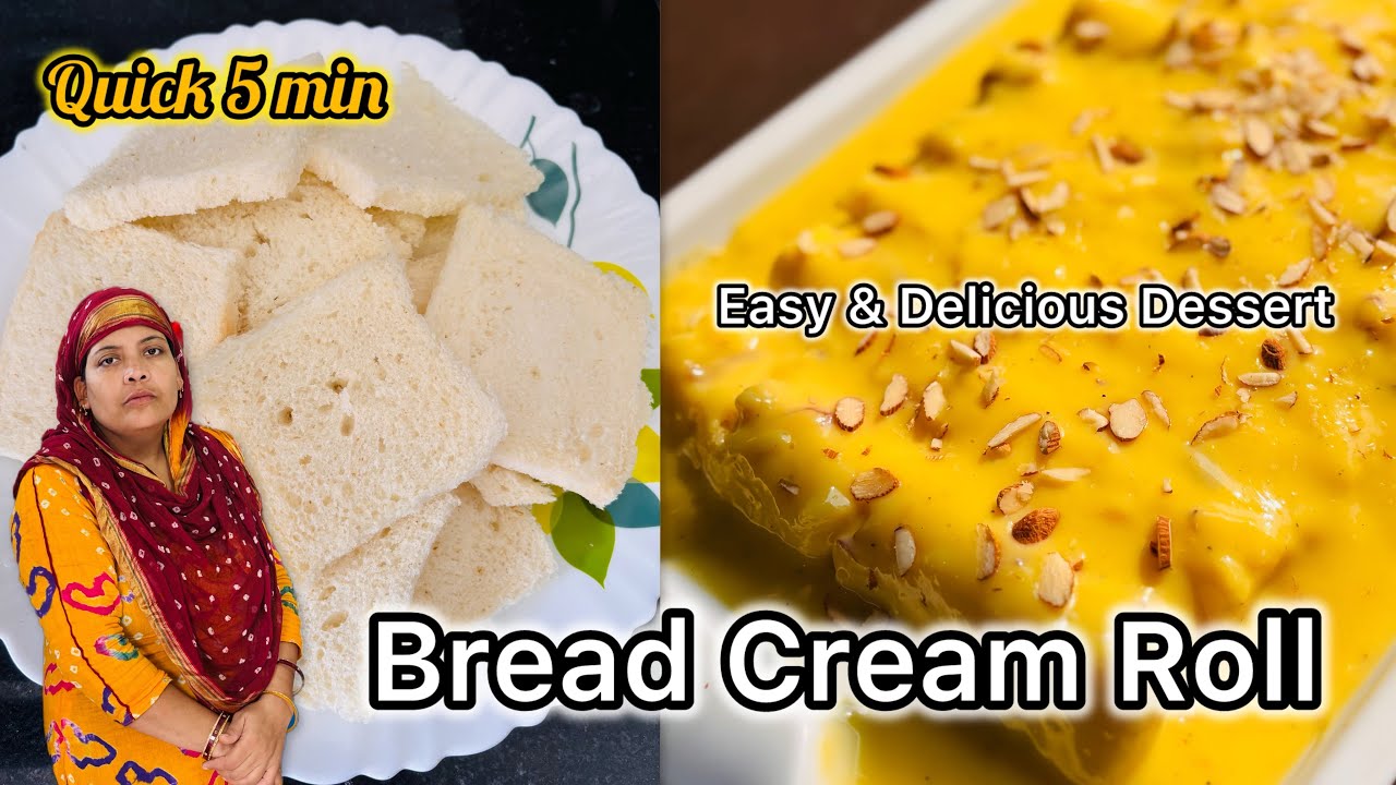 Bread Cream Roll Recipe | Easy & Delicious 🤤Dessert | - YouTube