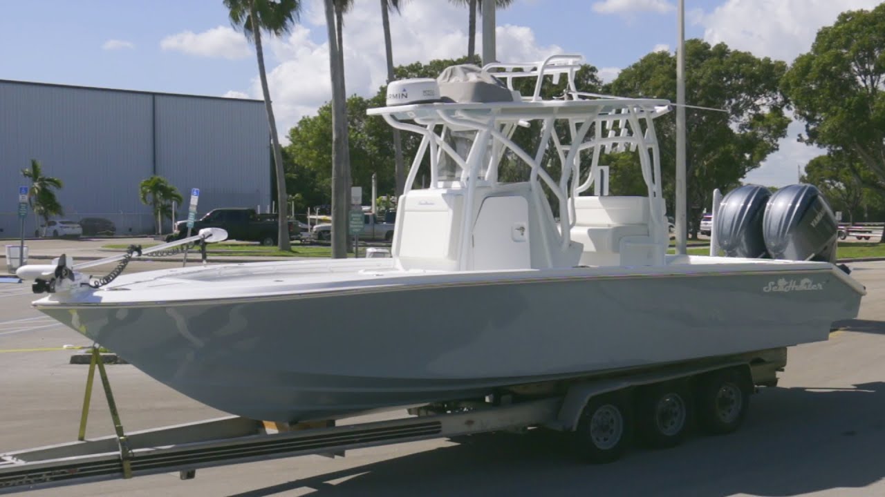 2023 SeaHunter 28 Floridian powered by twin Yamaha 300 [Delivery Day] # ...