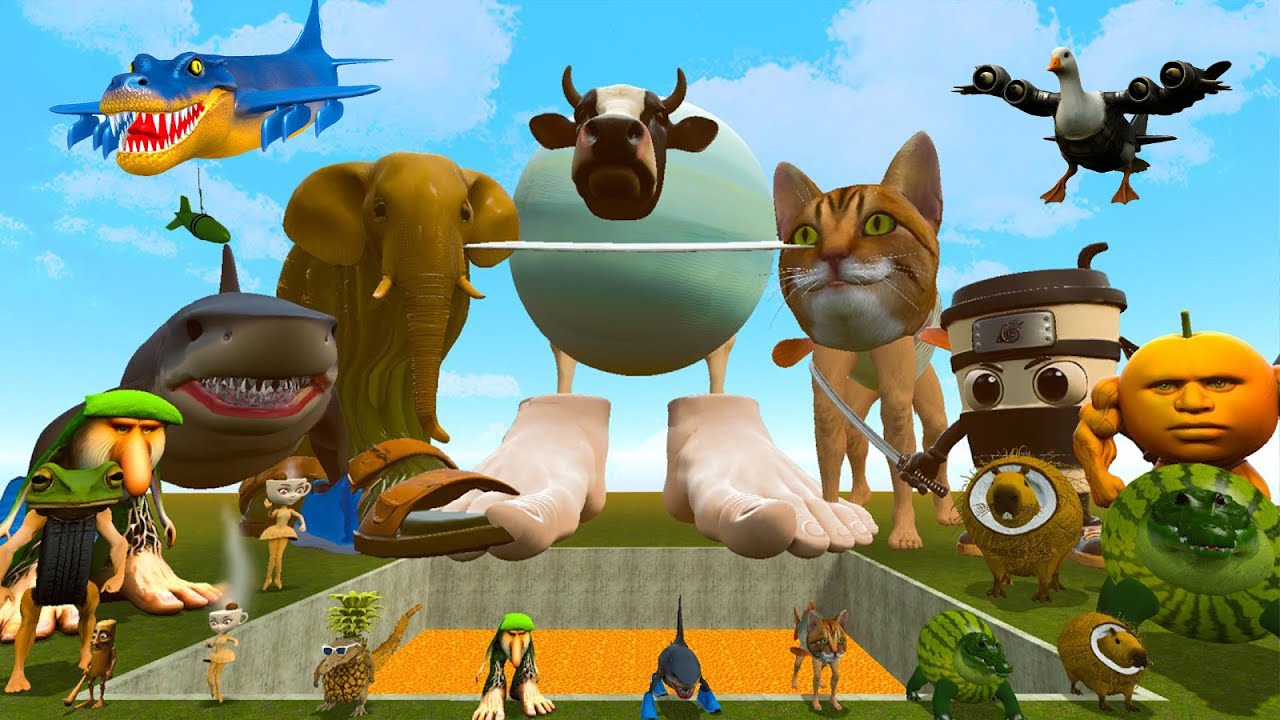 What Happens When You Spawn 100 Cartoon Creatures in Gmod? - YouTube