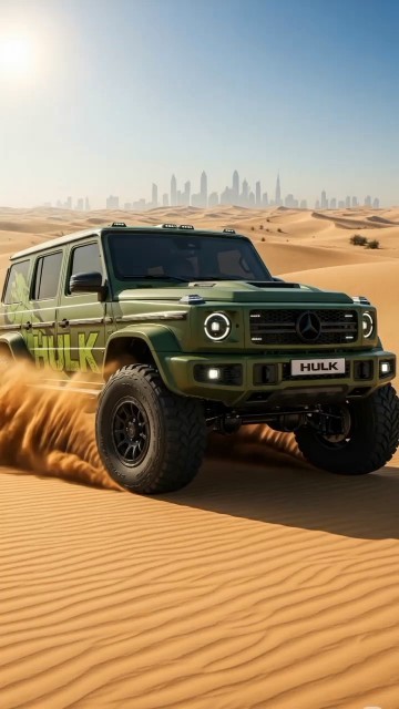 HULK Edition SUV Dominates Dubai Desert 🏜️💥 #HulkSUV #DubaiDesertDrive ...
