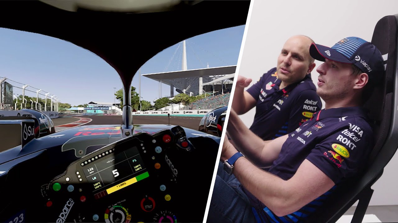 Can Max Complete A Clean Lap of Miami? | Oracle Virtual Laps - YouTube