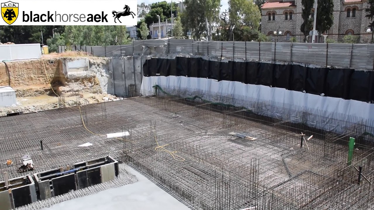 ΓΗΠΕΔΟ ΑΕΚ ΑΓΙΑ ΣΟΦΙΑ 11-05-18(part 4) Μπετό κ σιδέρωμα και στις Θ 16 ...