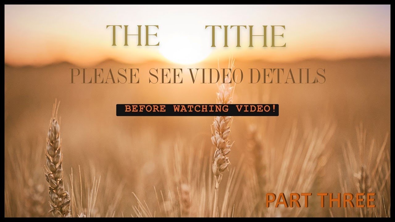 The Tithe Part 3 New Testament & Jesus - YouTube
