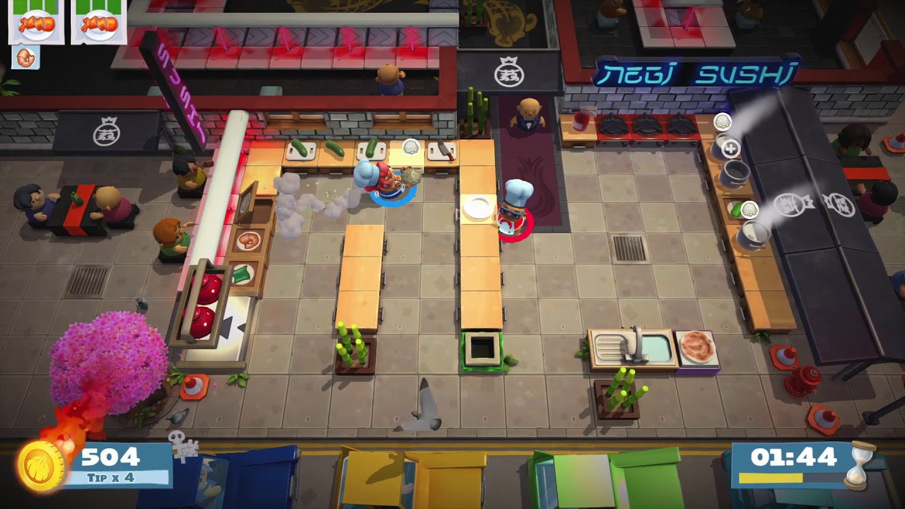 Overcooked 2, 1-3, 2 players, 4 stars! - YouTube