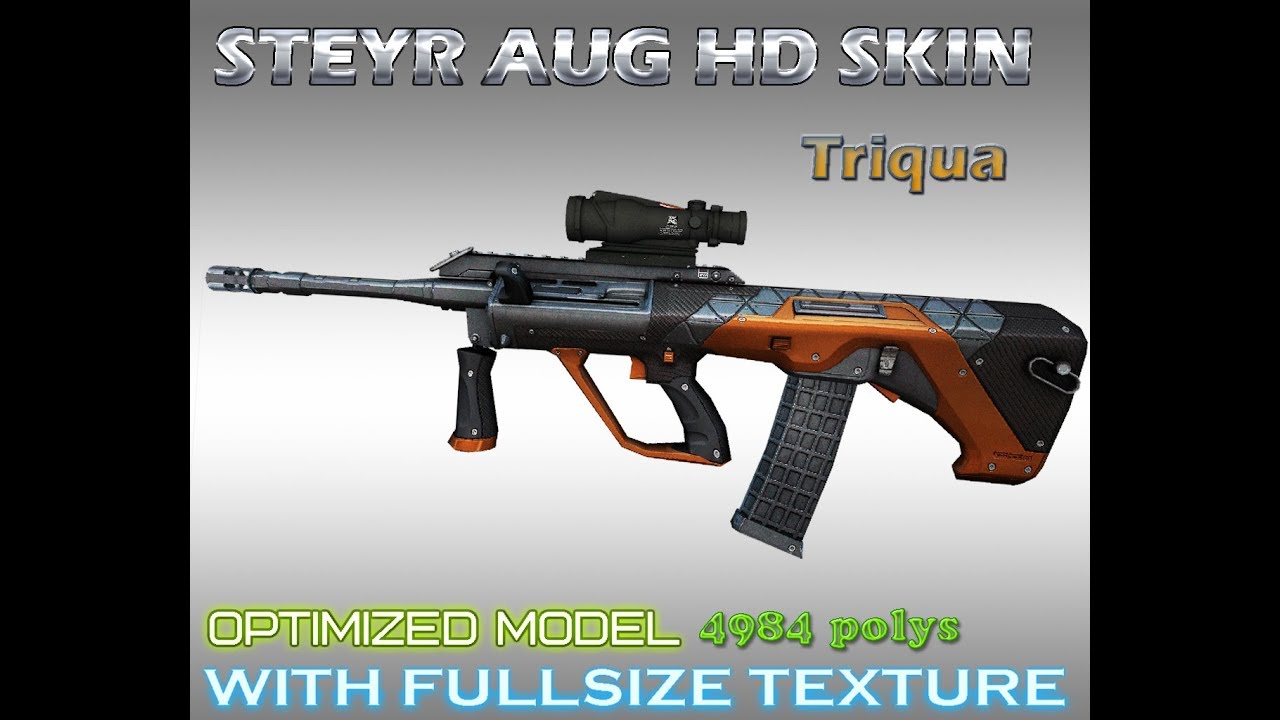 CS:GO AUG Triqua HD skin for CS 1.6 - YouTube