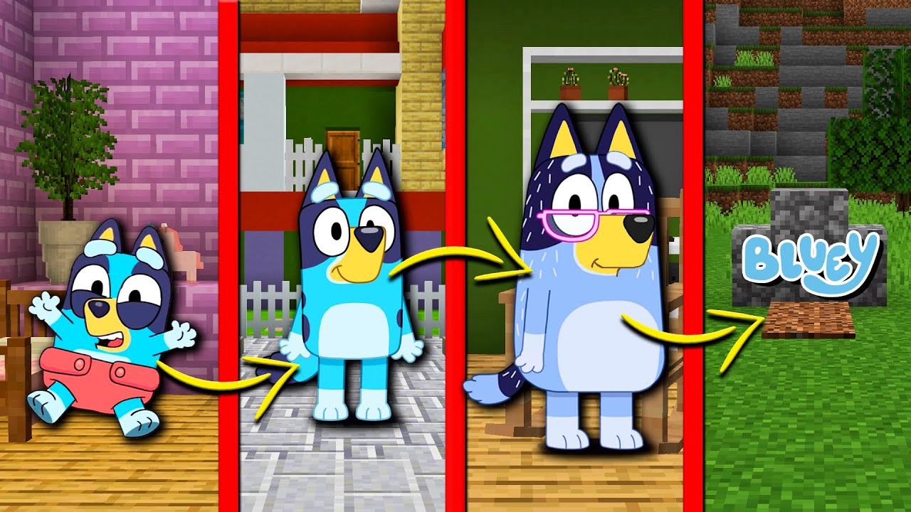 CICLO DE VIDA DE BLUEY EN MINECRAFT 😱 - YouTube