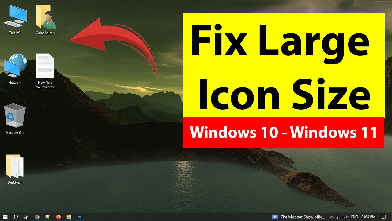 How to Fix Large Desktop Icons in Windows 10 or 11? - YouTube