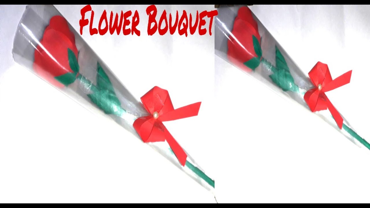 Single flower bouquet | Gift ideas | Rose bouquet | paper craft | craft ...