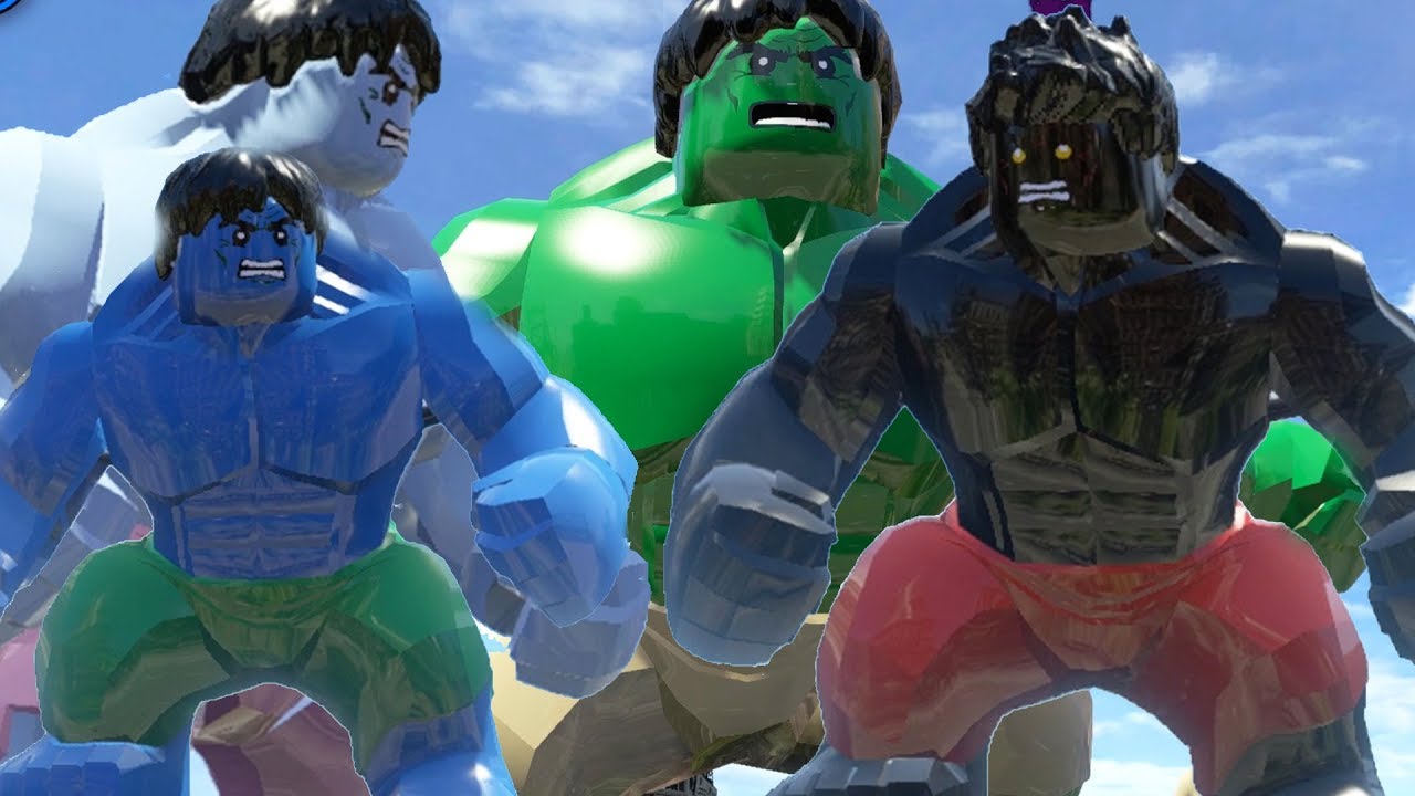 Hulk(Transformation) Vs Grey Hulk,Blue Hulk,Black Hulk - LEGO Marvel ...