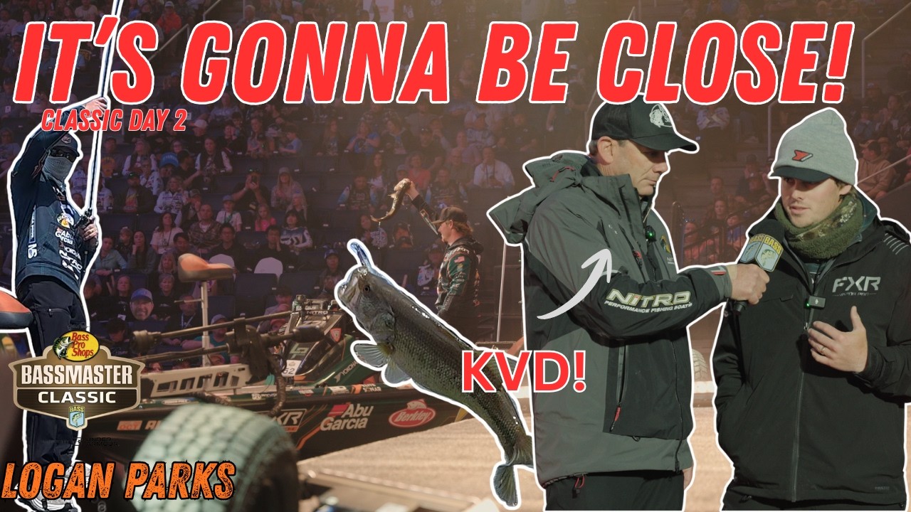 It's Gonna Be CLOSE! - Bassmaster Classic Tennessee River - Day 2 - YouTube