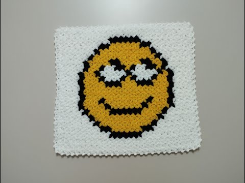 Emoji Desenli Çok Kolay Çeyizlik Kare Lif Modeli. En Güncel 2025 Kare Lif Örnekleri.