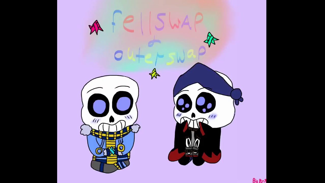 Fellswap and Outerswap ( undertale au drawing ) - YouTube