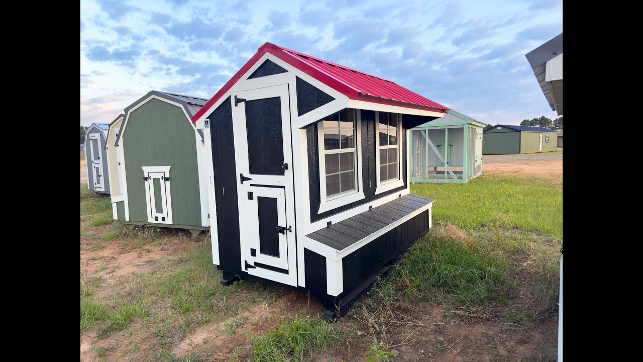 5x8x6 Cottage Style Chicken Coop CSCC 8091 0508 160524 - YouTube