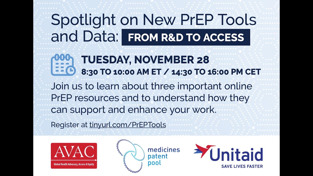 Spotlight on New PrEP Tools and Data: From R&D to Access - YouTube