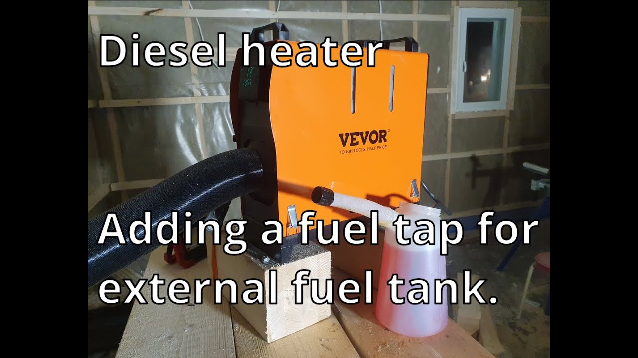 Adding fuel tap to diesel heater for external tank - YouTube