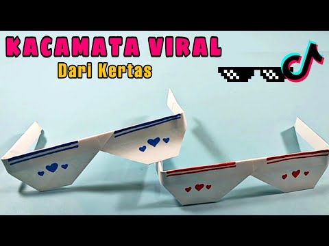 Tutorial Membuat Kacamata Dari Kertas Yang Viral Di Tiktok || Kacamata Kertas Viral