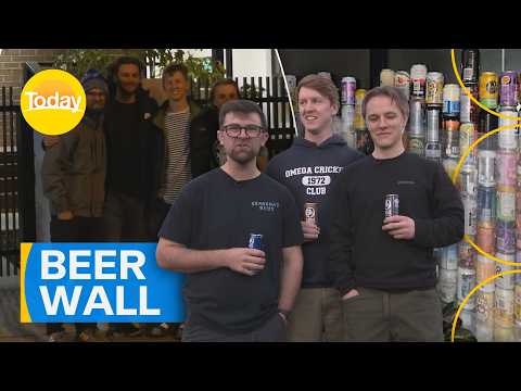 Meet the boys behind Melbourne's 'iconic' beer wall | Today Show Australia