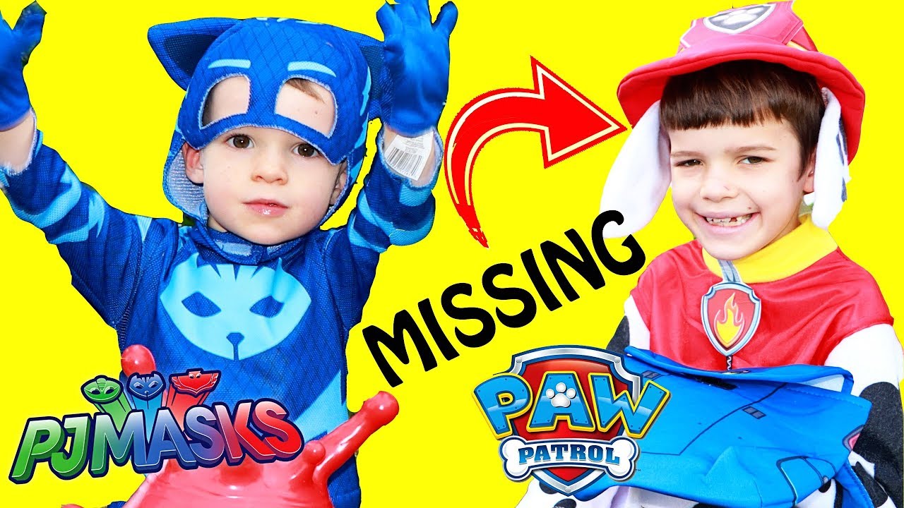 PJ Masks Catboy Helps Paw Patrol Rescue Marshal - YouTube