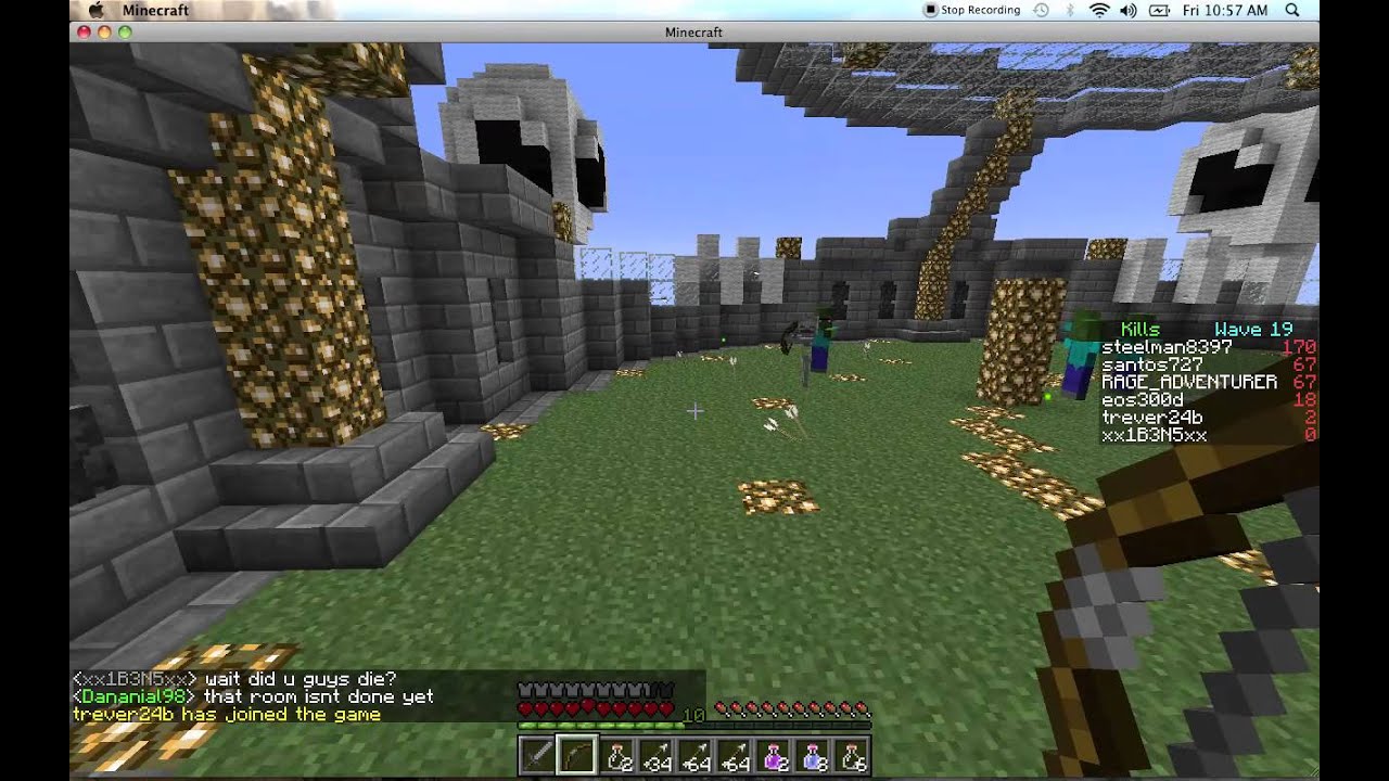 Insane minecraft mob arena (archer) (derpcraft) - YouTube