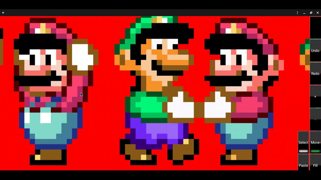 mario and luigi hugging sprites - YouTube