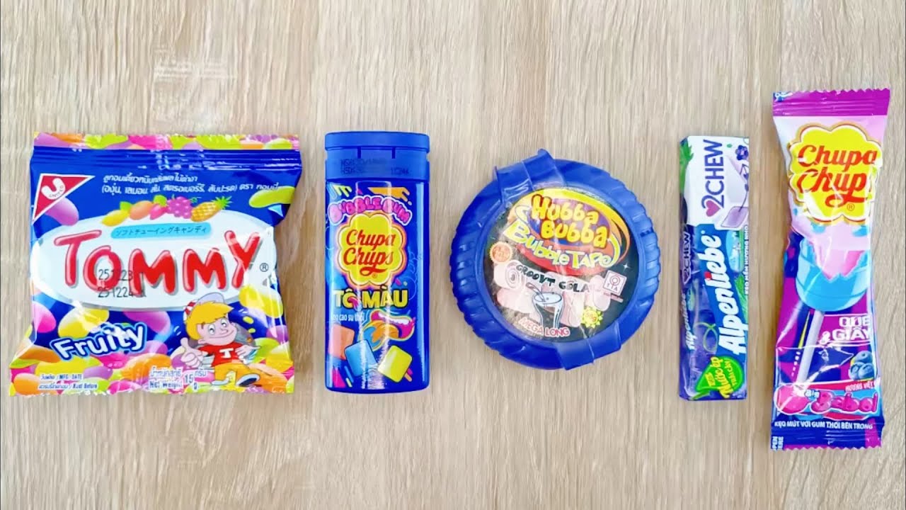 Satisfying video | Unpacking Chupachups, HubbaBubba , Tomy | Candy ASMR ...