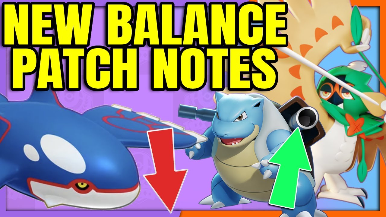 KYOGRE NERFED!! New Balance Patch Notes | Pokemon Unite - YouTube