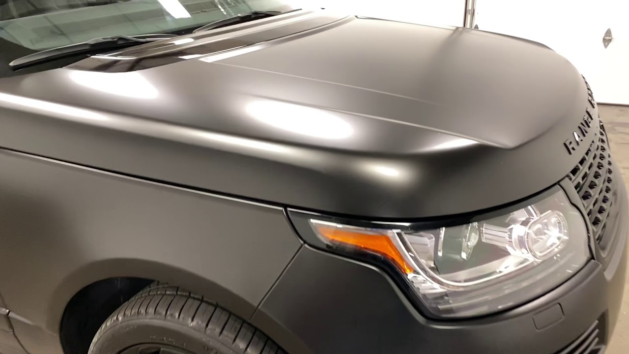 2015 Range Rover Matte Black Xpel wrap - YouTube