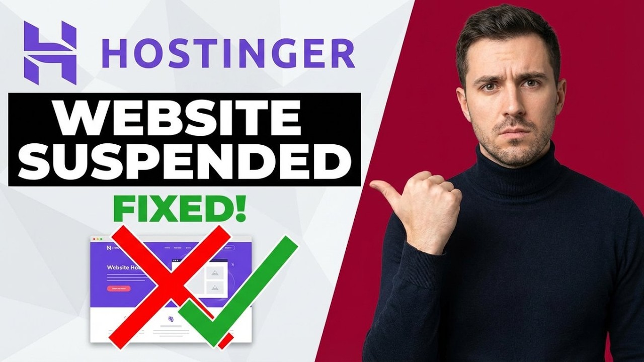 How To Fix Hostinger Website Suspended [NEW 2026 Guide] - YouTube