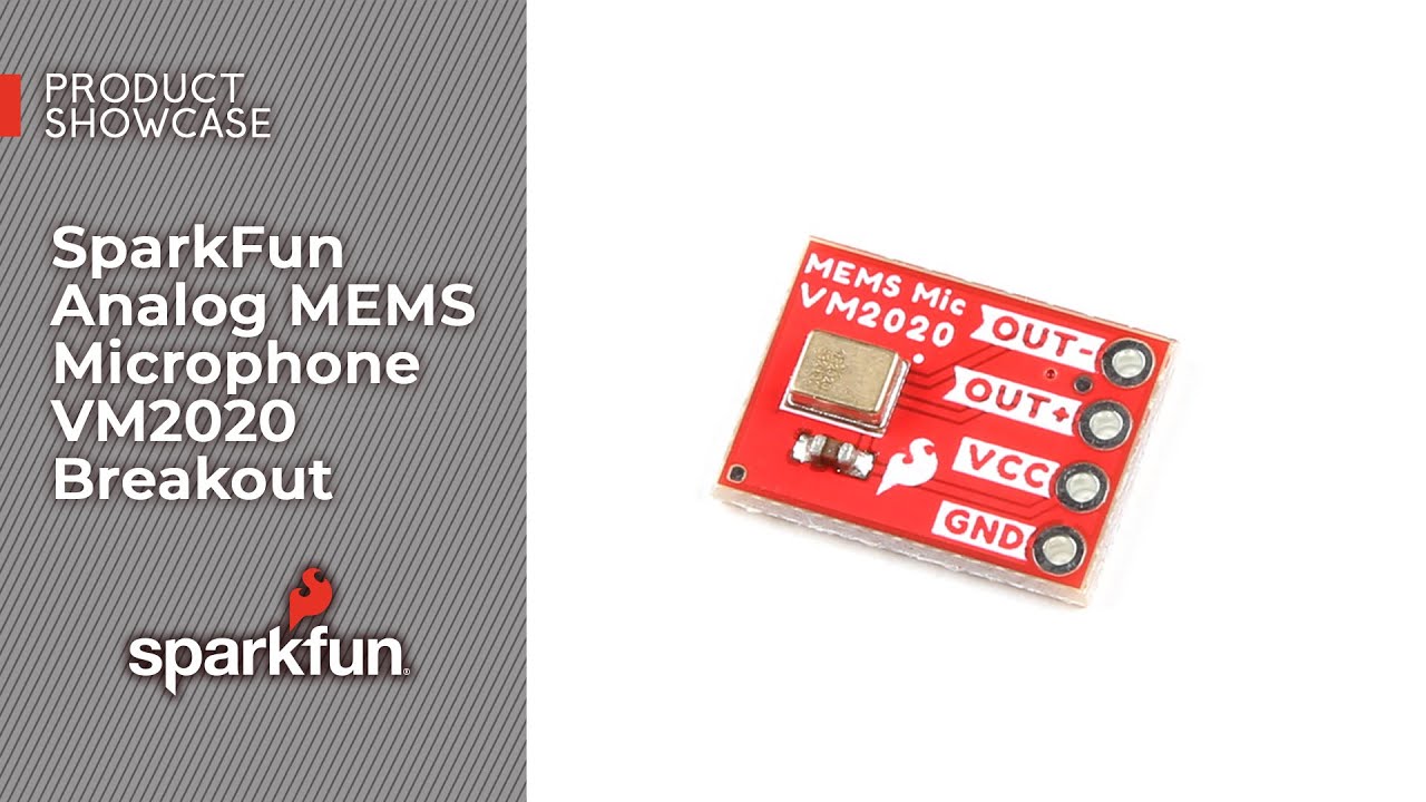 Product Showcase Sparkfun Analog Mems Microphone Vm2020 Breakout Youtube 5040