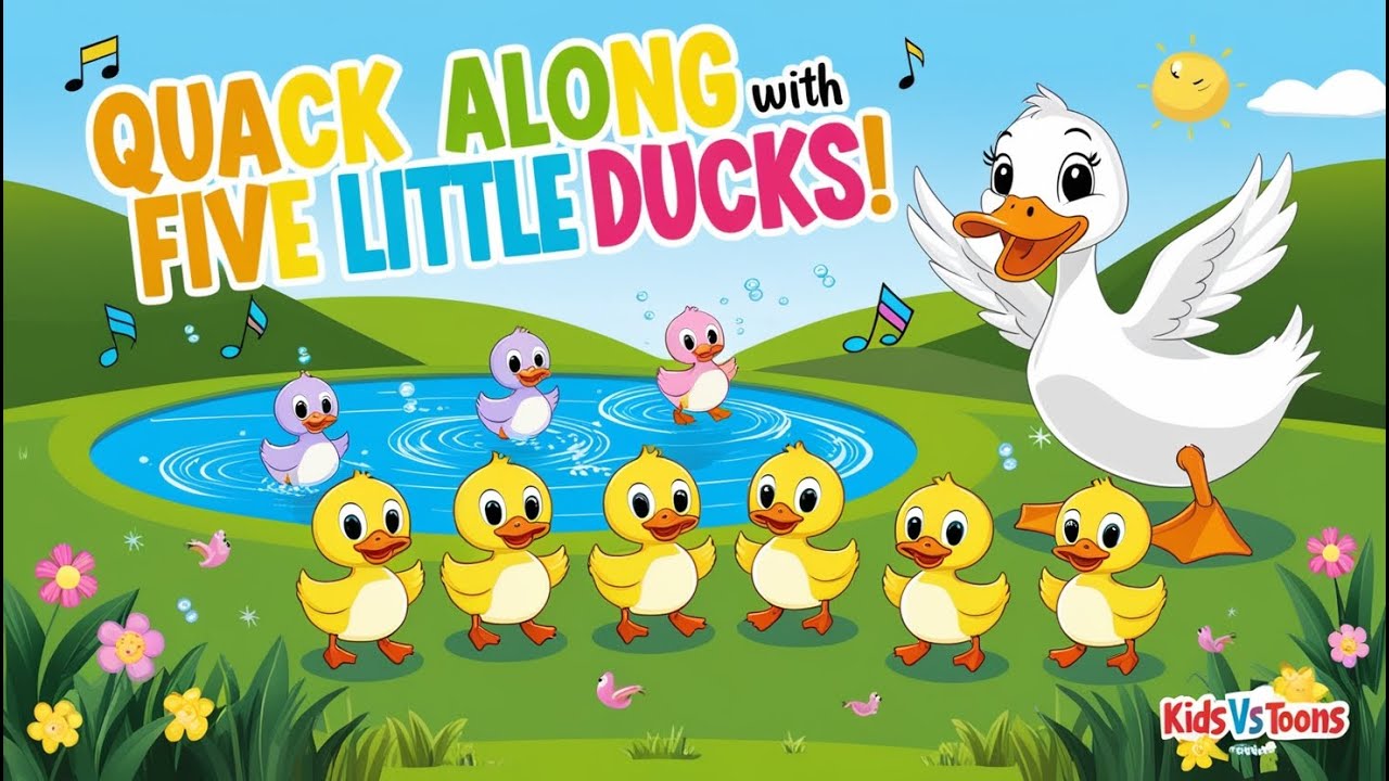 Quack Along with Five Little Ducks: A Beloved Nursery Poem! - YouTube