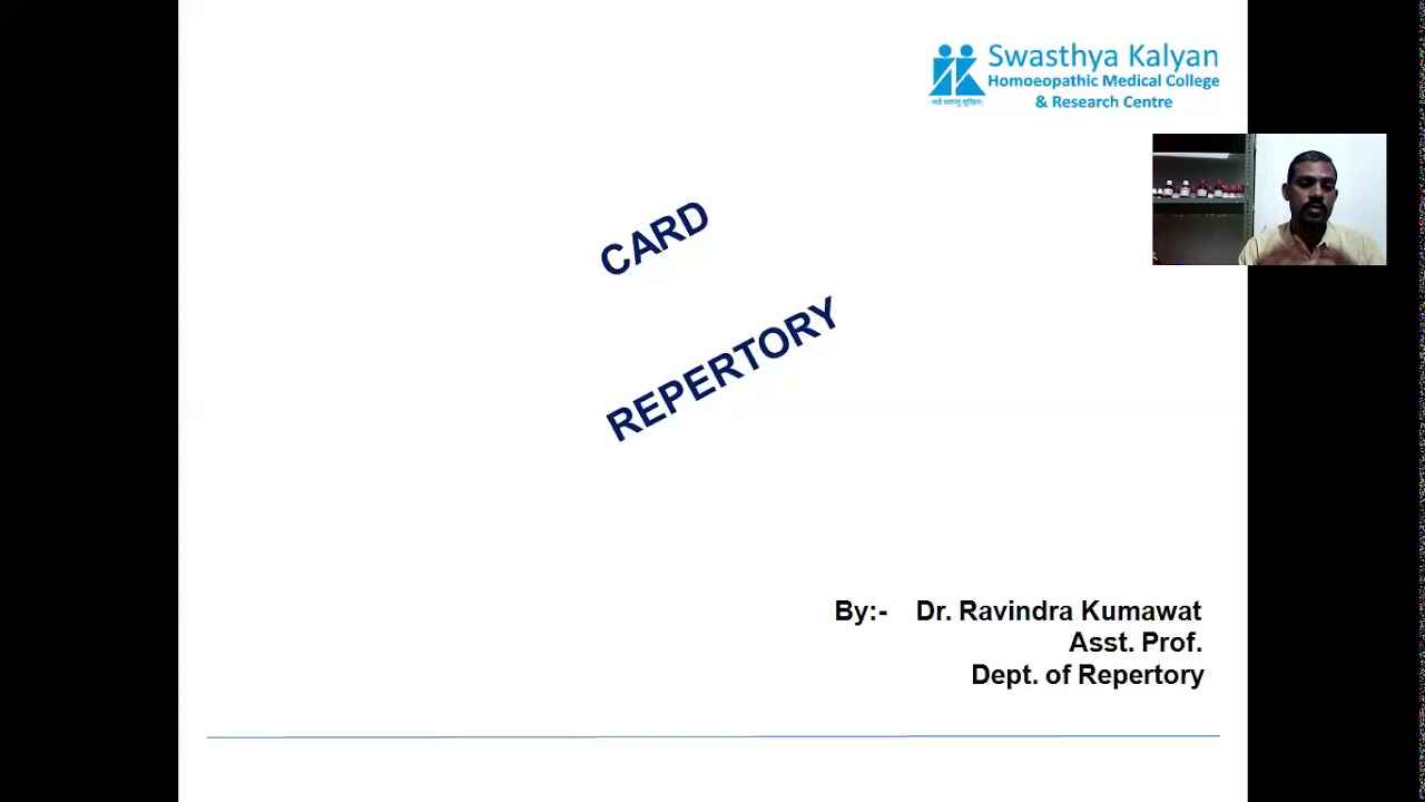 REPERTORY-CARD REPERTORY PART 1-B.H.M.S FINAL YEAR - YouTube