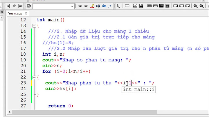 Cách tham chiếu đến phần tử trong mảng 1 chiều